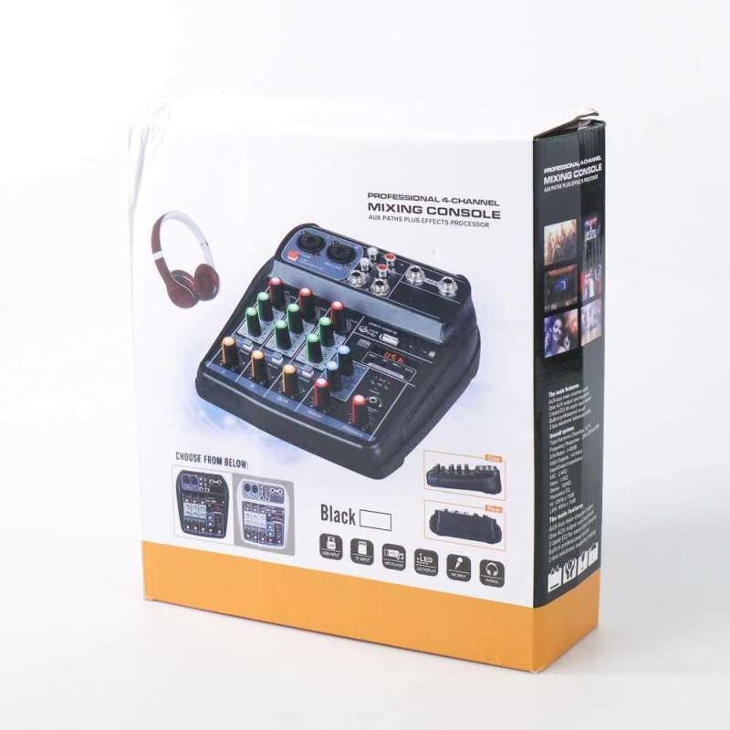 Jual Compact Mixing Console Mixer 4 Channel Phantom 48v Ai-4 Mixer ...