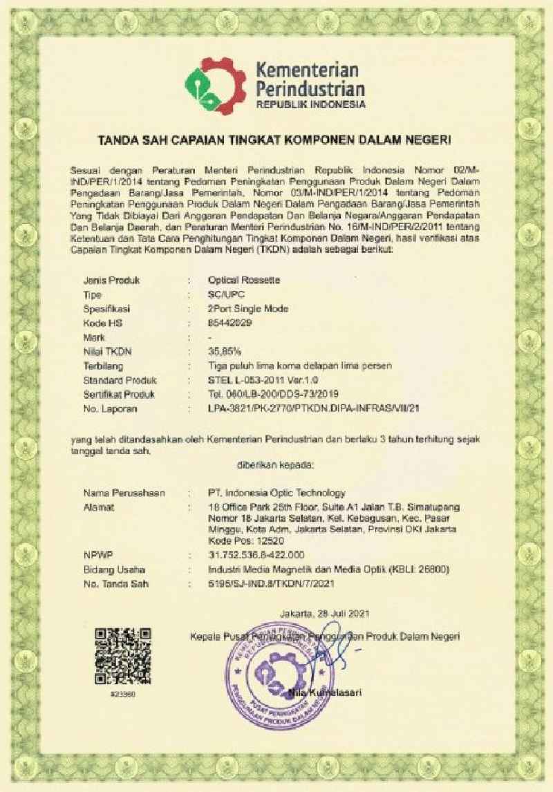 Jual Roset 1 Core Otp Iot Plus Adaptor Solid Pigtail Kosongan Lengkap ...