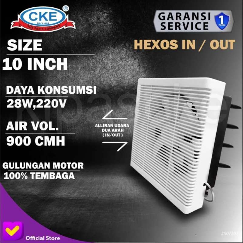 Promo Wall Exhaust Fan Tipe Dinding 8 10 12 Inch Kipas Angin Hexos ...