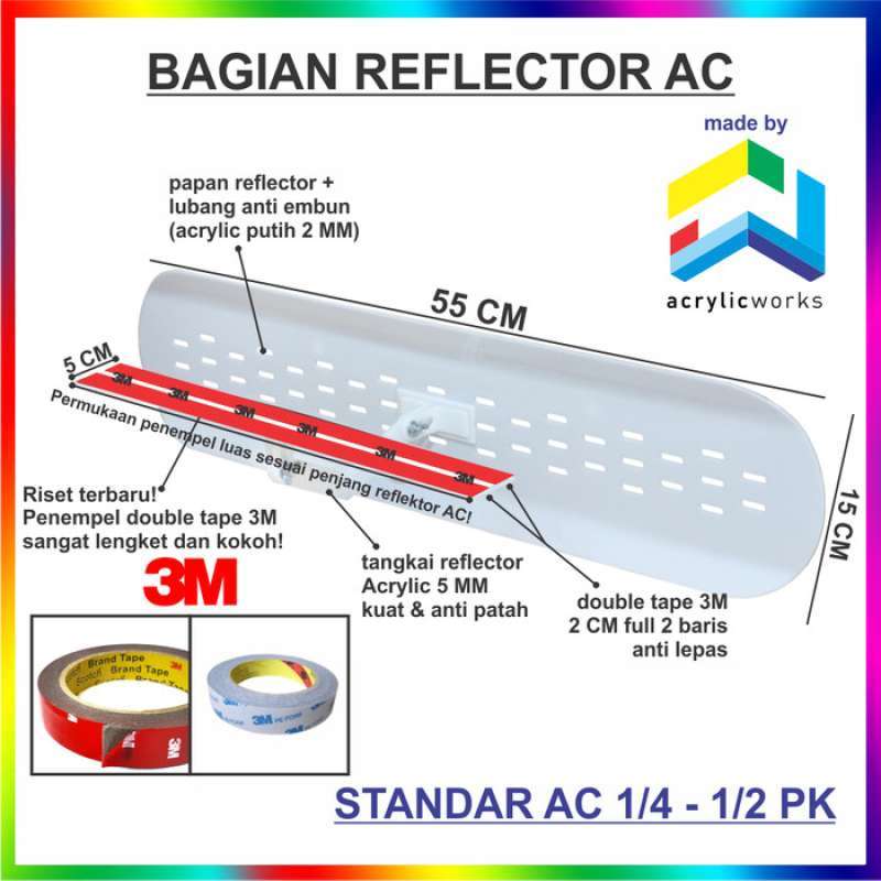 Promo Talang Ac / Reflector Ac Acrylic 90cm Murah & Berkualitas Diskon ...