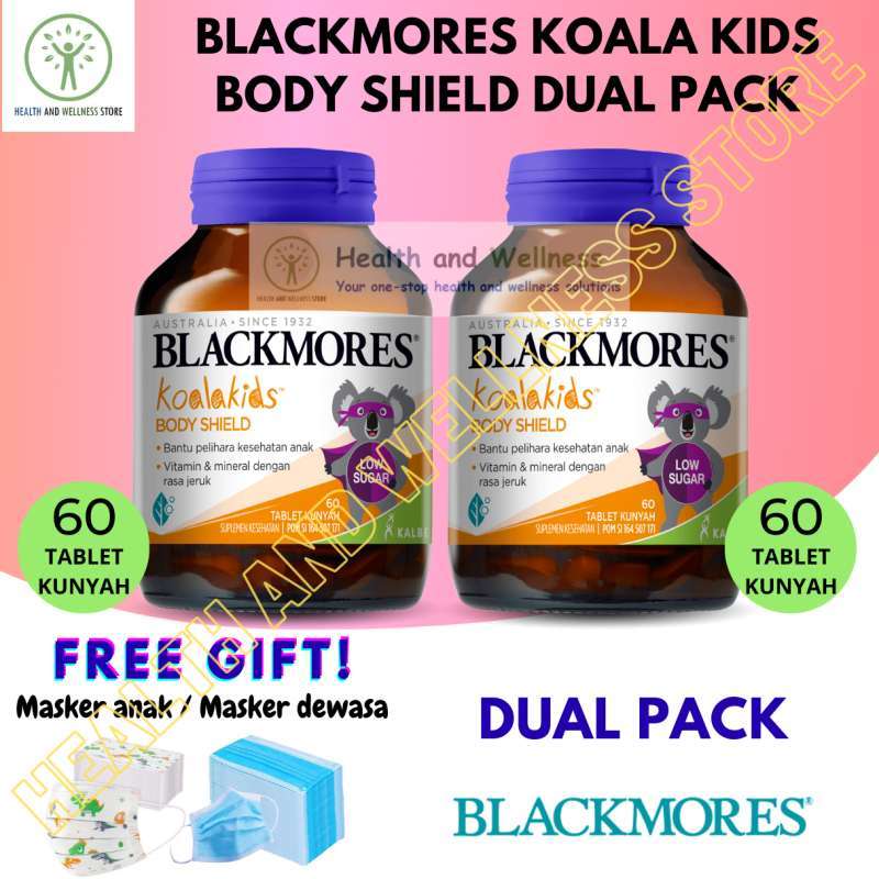 Jual Blackmores Koala Kids Body Shield 60 Tablet Kunyah Dual Pack ...