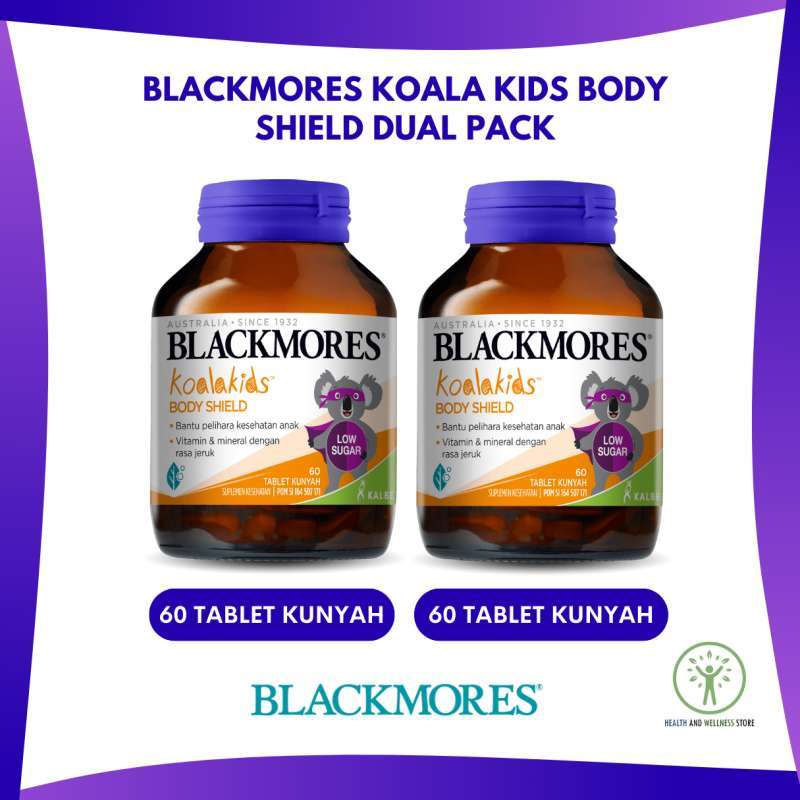 Jual Blackmores Koala Kids Body Shield 60 Tablet Kunyah Dual Pack ...