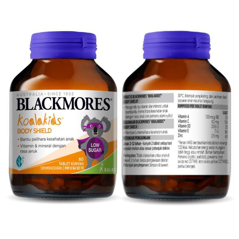 Jual Blackmores Koala Kids Body Shield 60 Tablet Kunyah Dual Pack ...
