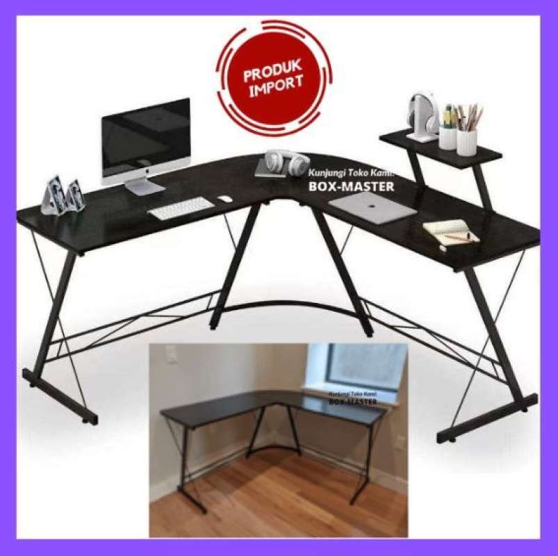 Promo Meja L Gaming Meja Kerja Bentuk L Meja Sudut Corner Table L Shape ...