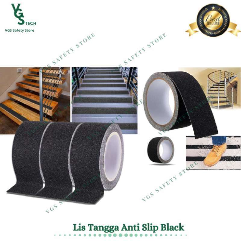 Promo Lis Tangga Pengaman Anti Slip Step Nosing + Perekat Super Hitam 5 Cm Baru Diskon 14% Di ...