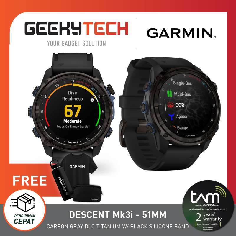 Jual Garmin Descent Mk3i 51mm Carbon Gray Dlc Titanium Dive Computer Di ...