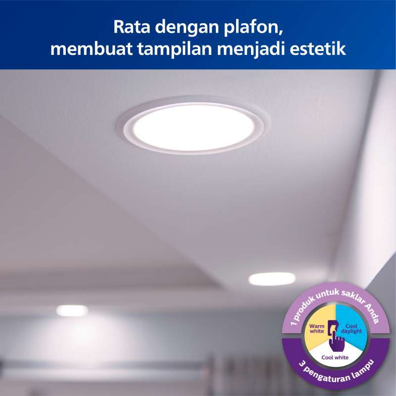 Promo Lampu Philips Radiantline Downlight Sceneswitch 17w D150 3 Warna ...