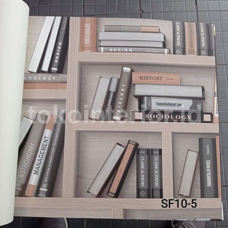 Promo Wallpaper Dinding Gambar Rak Buku Perpustakaan Ruang Belajar ...