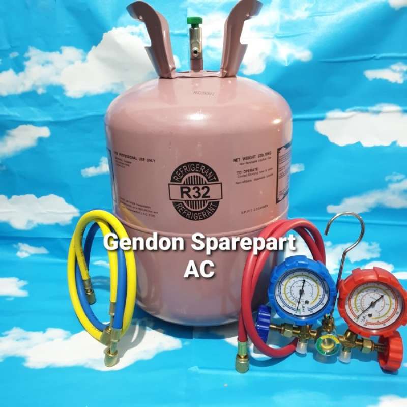 Promo Paket 1kg Freon R32 + Double Manifold Tinggal Pake Langsung ...