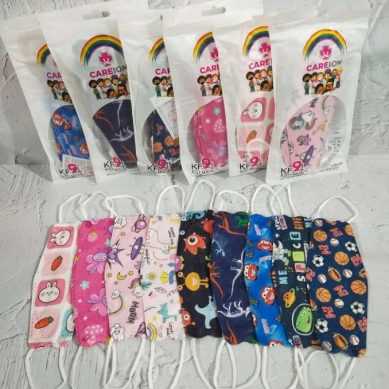 Promo Masker Anak Kf94 Motif Isi 10 - Masker Kf94 Anak Careion Diskon ...