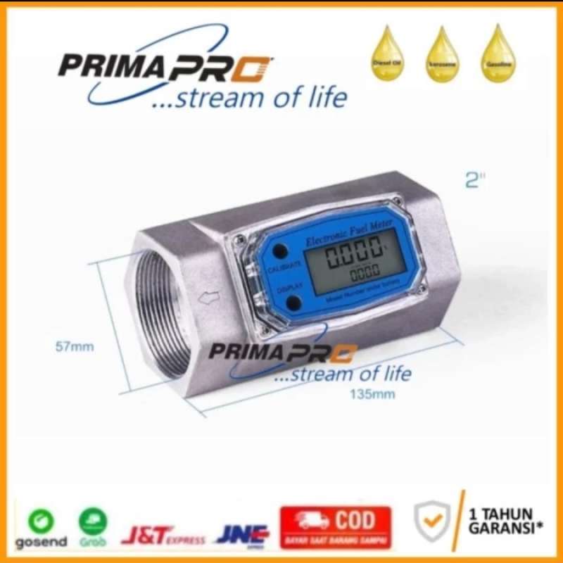 Promo Digital Flow Meter Turbine 2 Inch Flow Meter Solar/air Digital 2 ...