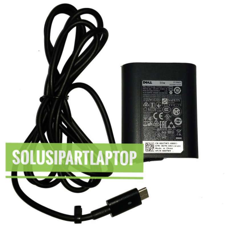 Promo Adaptor Dell Xps 13-9365 30w 20v 1.5a Micro Usb C Connector ...
