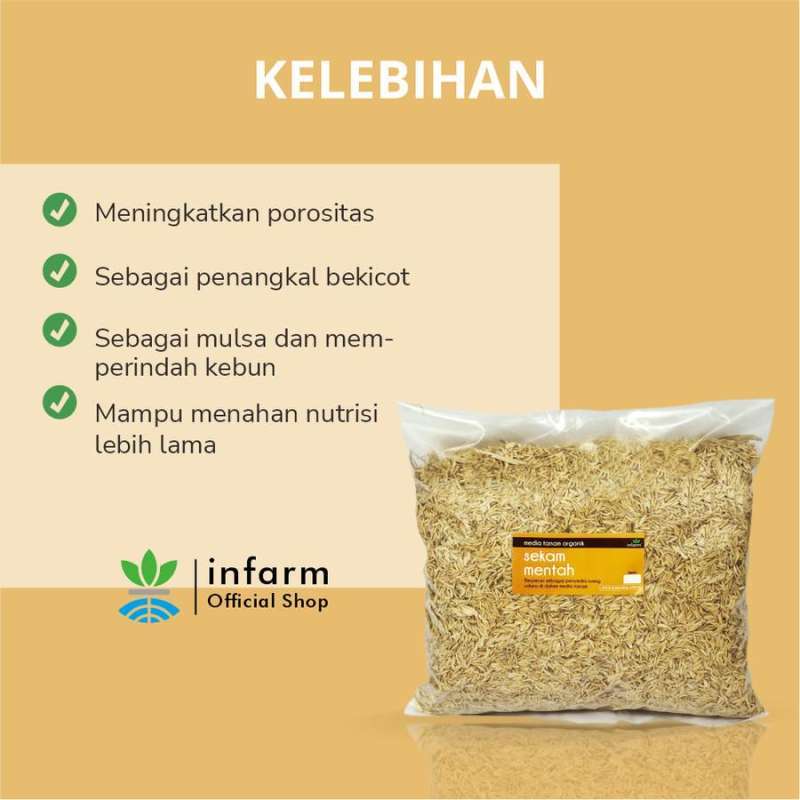 Jual Infarm Sekam Padi 5 Liter Free Peralatan Berkebun Label Tanam - Surabaya Di Seller Infarm ...