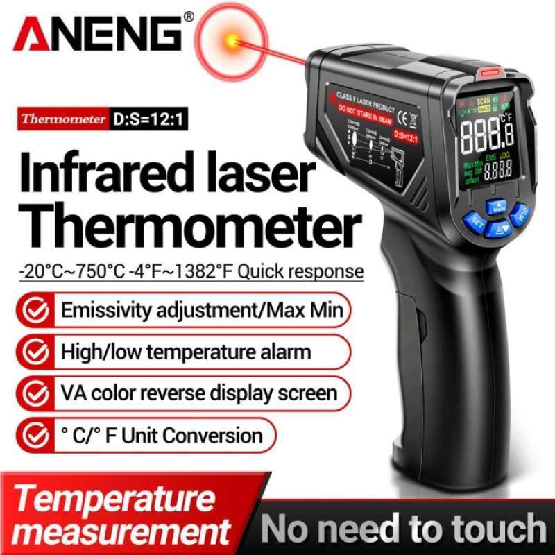 Promo Thermometer Industri Digital Infrared Termometer Suhu Ac Kulkas ...
