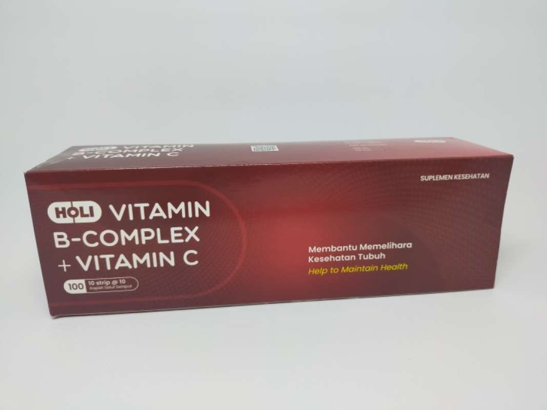 Promo Holi Vit B Complex + Vit C 500 Mg Utk Kesehatan Tubuh, Isi 100 ...