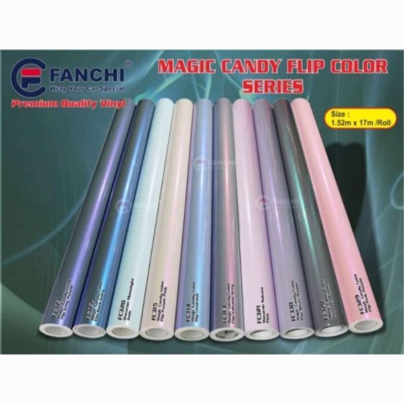 Promo Rollsticker Fanchi Magic Candy Flip Color Series 152cm X 17m Roll ...