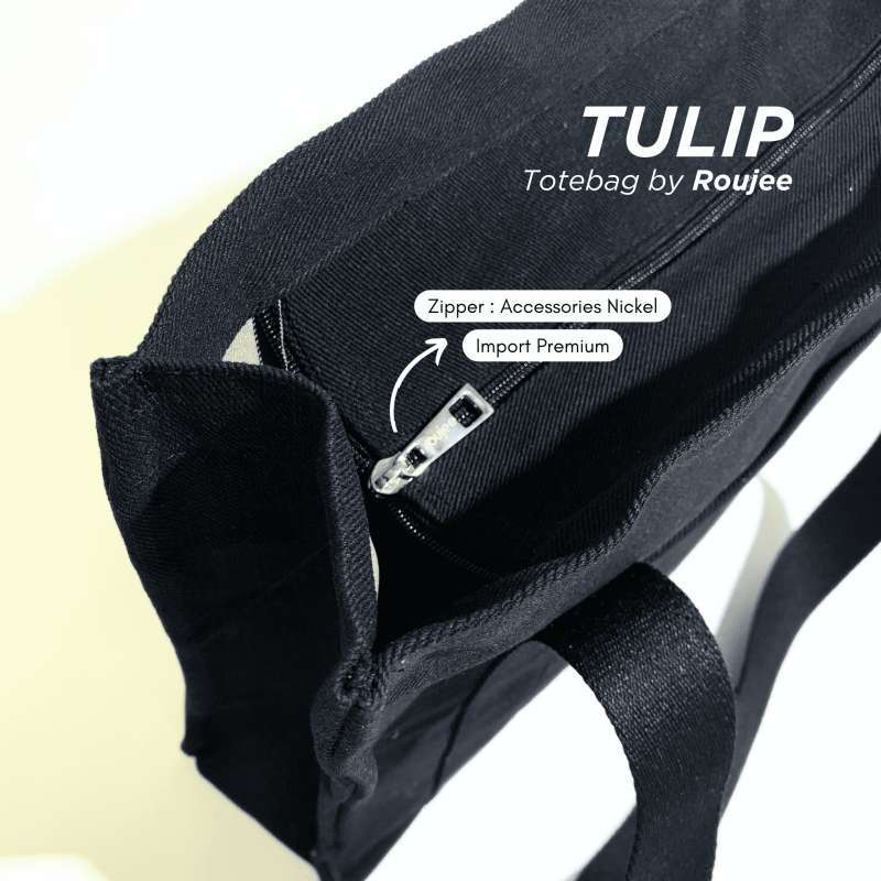 Promo Tulip L By Roujee - Shoulder Bag - White Black Diskon 50% Di ...