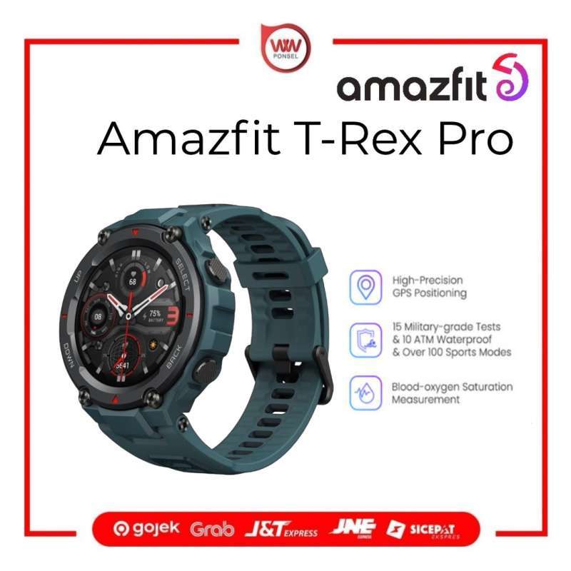 Jual Amazfit T-rex Pro Smartwatch 1.3 Amoled Screen - Blue Di Seller Wwponsel_hangtuah Official ...