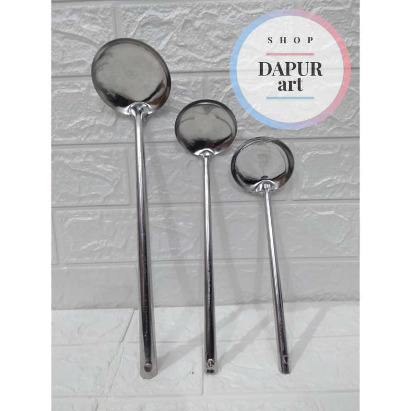 Jual Irus Cintung Centong Sendok Kuah Sayur Bakso Stainless - Kayu ...