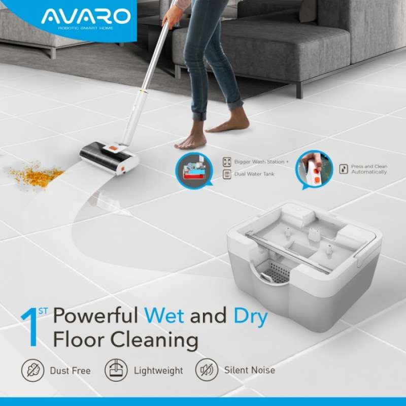 Promo Avaro Evocs Hybrid Mop Cordless - Alat Pel Canggih Wet & Cleaning ...
