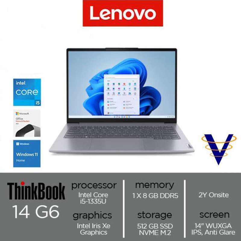Jual Lenovo Thinkbook 14 G6 Irl Core I5-1335u 8gb 512gb W11 Ohs Di ...