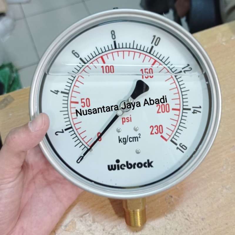 Promo Pressure Gauge Stainless 6 Inchi 16 Bar 230 Psi Diskon 23% Di ...