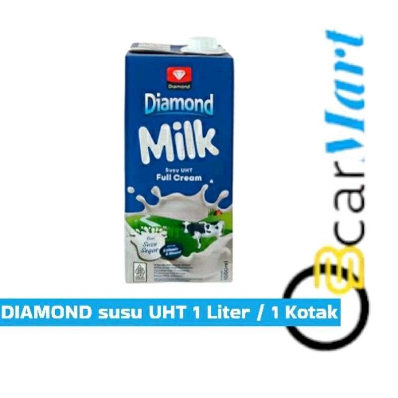 Jual Susu Uht Kotak 1 Liter 1000ml Diamond Full Cream Satuan Eceran ...