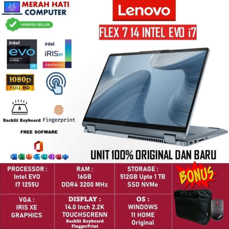 Jual Lenovo Ideapad Flex Intel Evo U Gb Tb Ssd Ips Touch