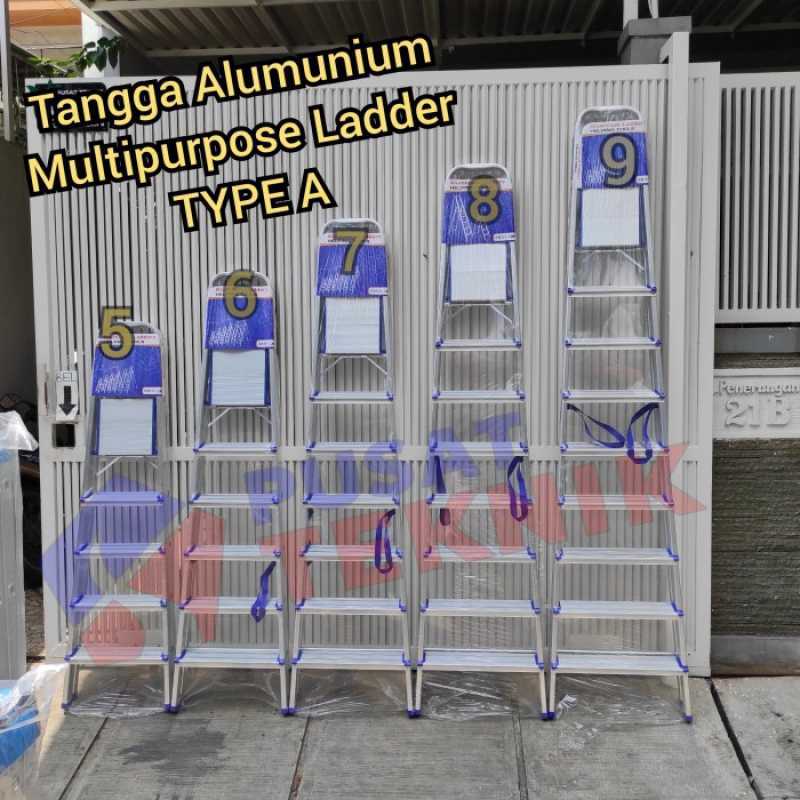 Promo Aluminium Ladders 8 Step Kenmaster Tangga Rumahan 8 Tingkat 2.1 ...