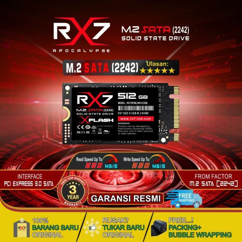 Jual Ssd Rx7 M.2 Sata 512gb 2242 Garansi Resmi 3 Tahun Di Seller Rumah ...
