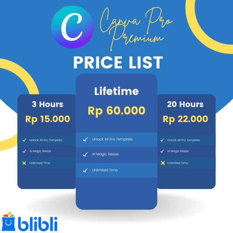 Promo Canva Pro Premium Lifetime Full Garansi 100% Diskon 90% Di Seller ...