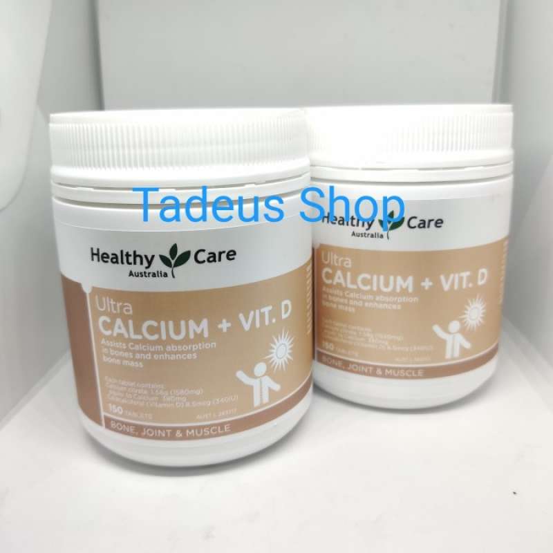 Promo Healthy Care Ultra Calcium Vitamin D D3 150 Tabs Vit Tulang Sendi ...