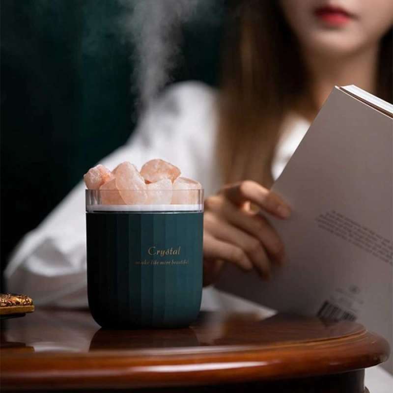 Promo Crytal Air Humidifier Oil Diffuser 400ml 1200mah - A07 - Hijau ...