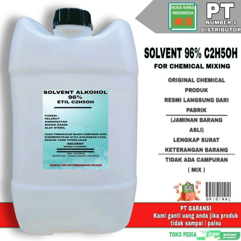 Promo Alkohol 96% 20 Liter Solvent Food Ethyl / Food 20 Liter Diskon 23 ...