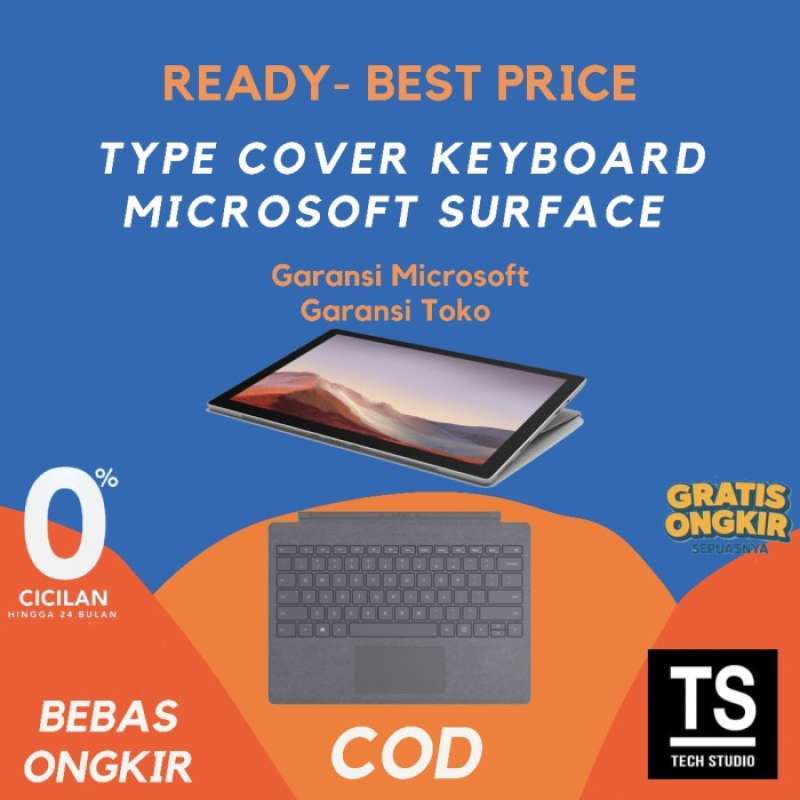 Promo Microsoft Surface Type Cover Keyboard For Surface Go Pro Plus X - Surface Go Black W ...