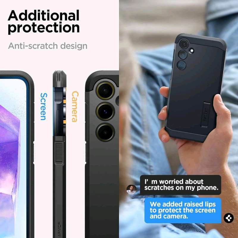 Jual Case Samsung Galaxy A55 5g Spigen Tough Armor Stand Anti Crack Casing Di Seller Xperience ...