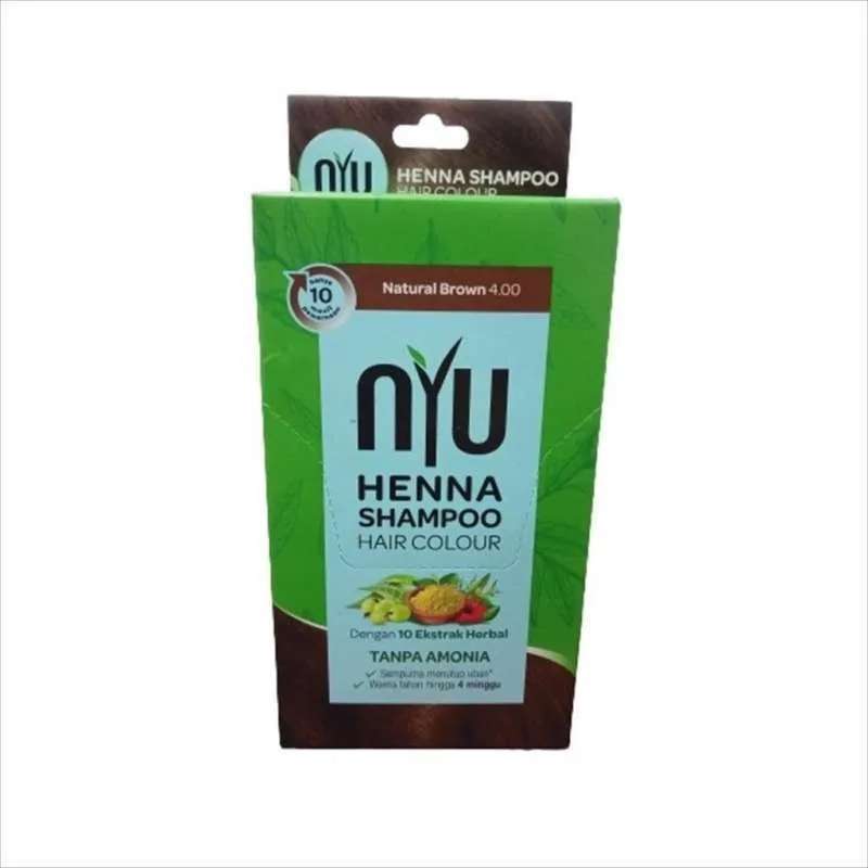 Jual Nyu Henna Shampoo Hair Colour Dengan 10 Ekstrak Herbal-tanpa ...