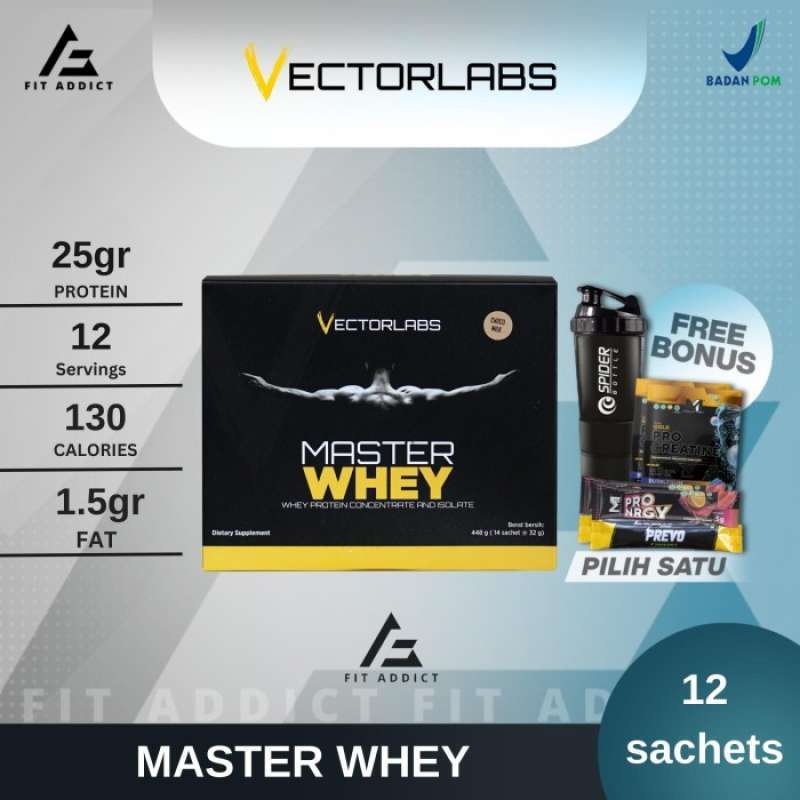 Promo Vectorlabs Master Whey 1 Lbs Lb 14 Sachet 1lb Vector Labs Whey Protein Diskon 23% Di ...