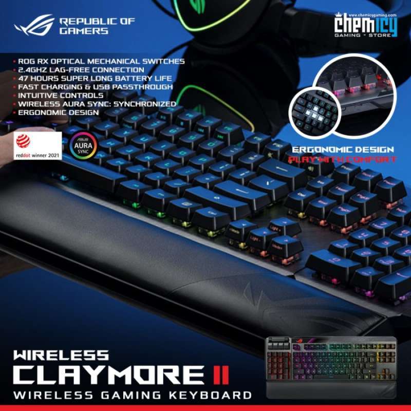 Promo Rog Claymore Ii Rgb Wireless Mechanical Gaming Keyboard Diskon 23 ...