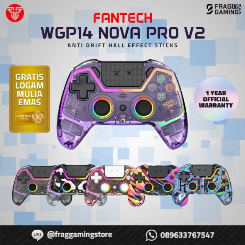Promo Wgp14 Novapro Nova Pro V2 Wireless Gamepad Wgp 14 Hall Effect Diskon 23% Di Seller Utepe ...