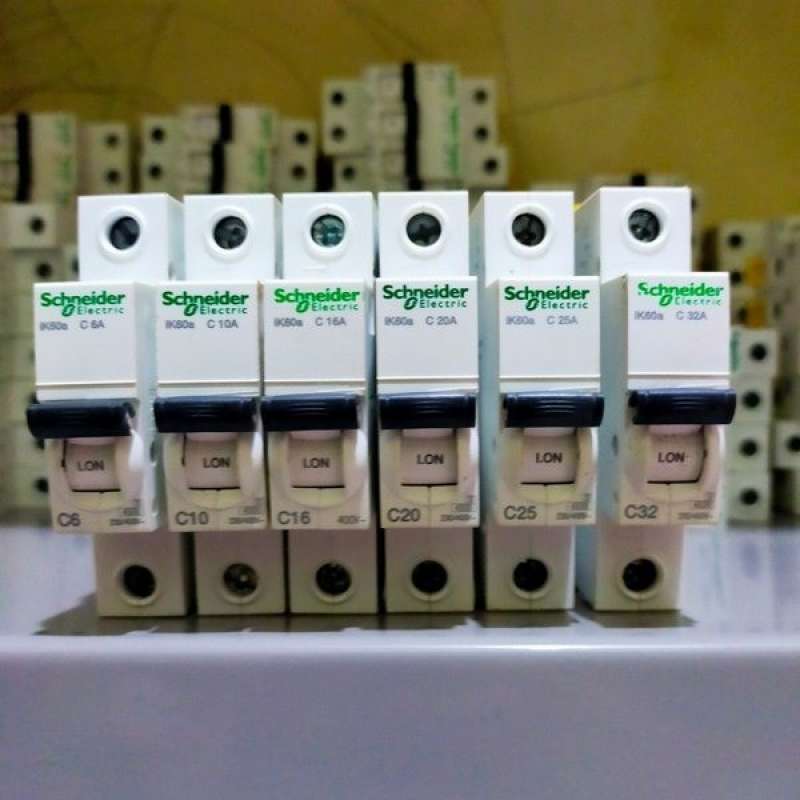 Promo Mcb Schneider 1 Phase Ik60a 1p 2a 4a 6a 10a 16a 20a 25a 32a 40a Ori - 10a Diskon 50% Di ...