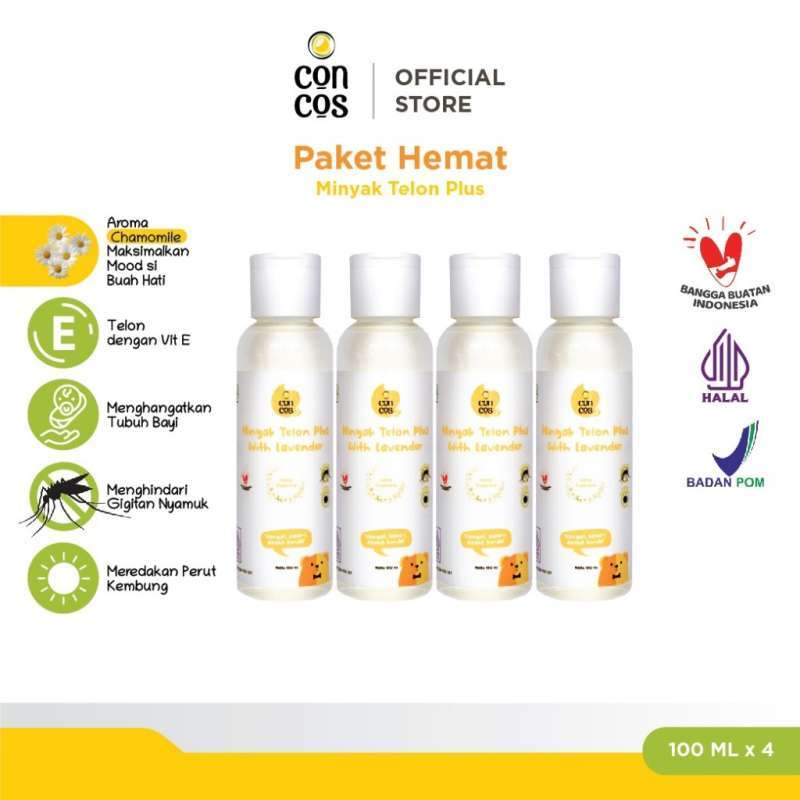 Jual Concos Telon Plus (100 Ml Bundle 4 Pcs) / Aroma Chamomile / Untuk ...