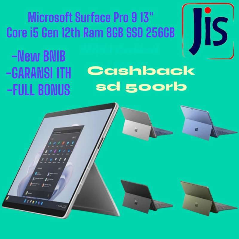 Jual New Microsoft Surface Pro 9 13 Inch Core I5-1245u Evo Ram 8gb Ssd ...