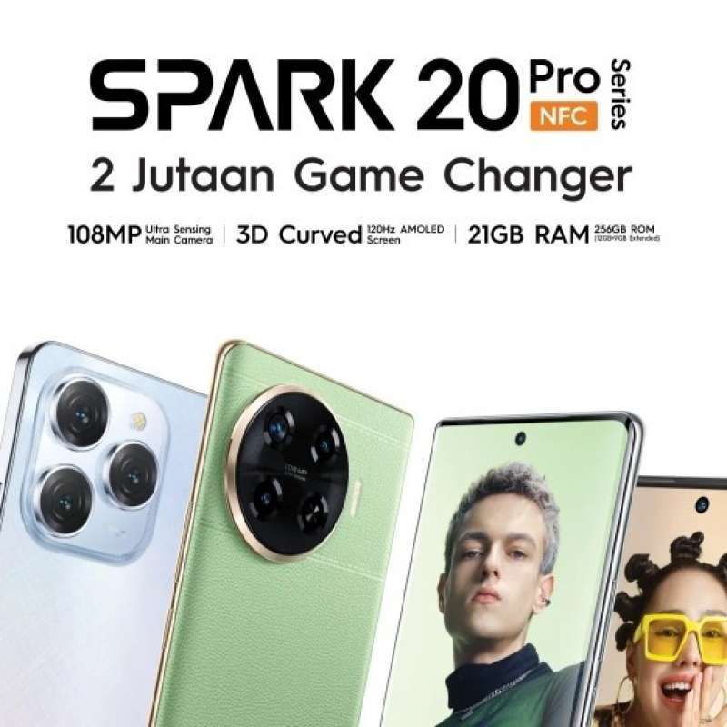 Jual Tecno Spark 20 Pro+ 8/256 Gb - Tecno - Garansi Resmi Tecno Di ...