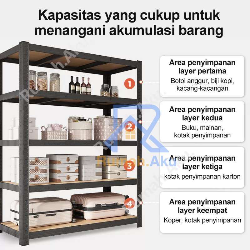 Promo Jp Rak Besi Susun 5 Susun Rak Besi Siku Rak Da - 5l120×30×180 ...