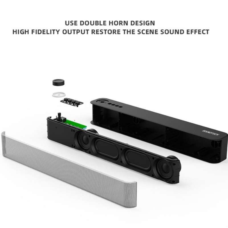 Promo Soundtech Bluetooth Wireless Soundbar Speaker Aux Mini Audio ...