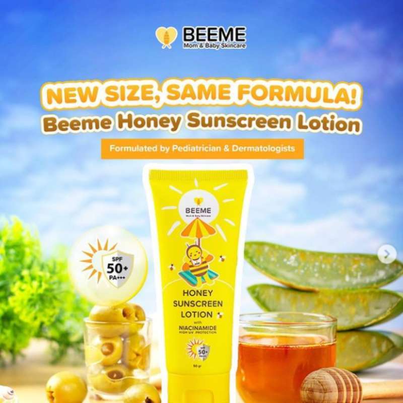Jual Beeme Honey Sunscreen Lotion With Niacinamide Spf 50 +++ Di Seller ...