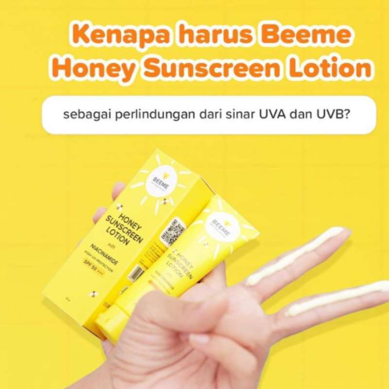 Jual Beeme Honey Sunscreen Lotion With Niacinamide Spf 50 +++ Di Seller ...