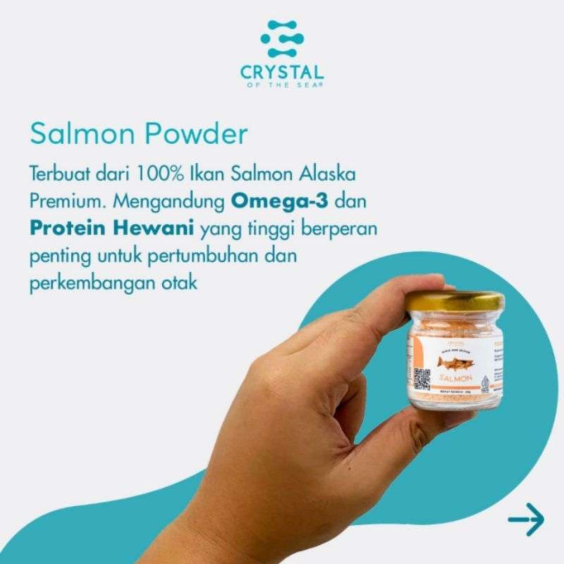 Jual Crystal Of The Sea Salmon Food Powder | Bubuk Ikan Salmon - 80gr ...