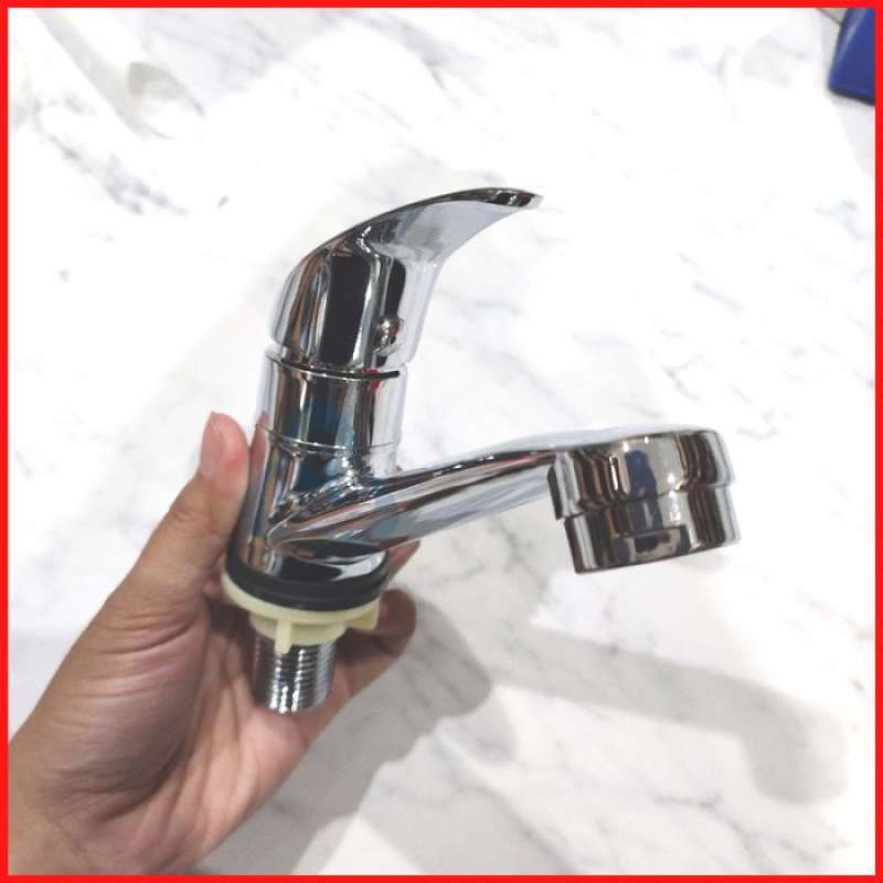 Jual Kran Wastafel Besi Chrome - Keran Westafel Cuci Tangan Stainless ...